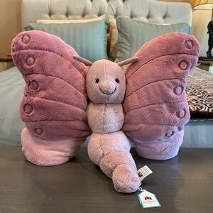 Jellycat | Toys | Nwt Jellycat Pink Huge Beatrice Butterfly Plush Toy ...